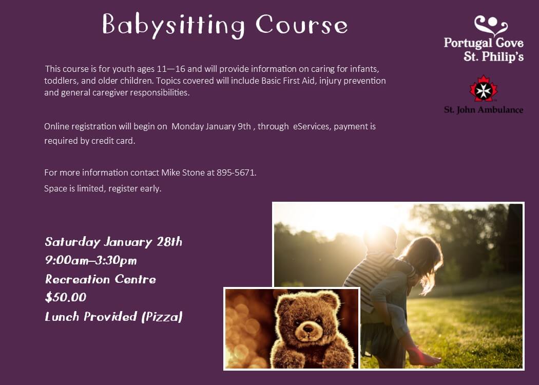 The Babysitting Course Registration is Now Open! - Town of Portugal ...