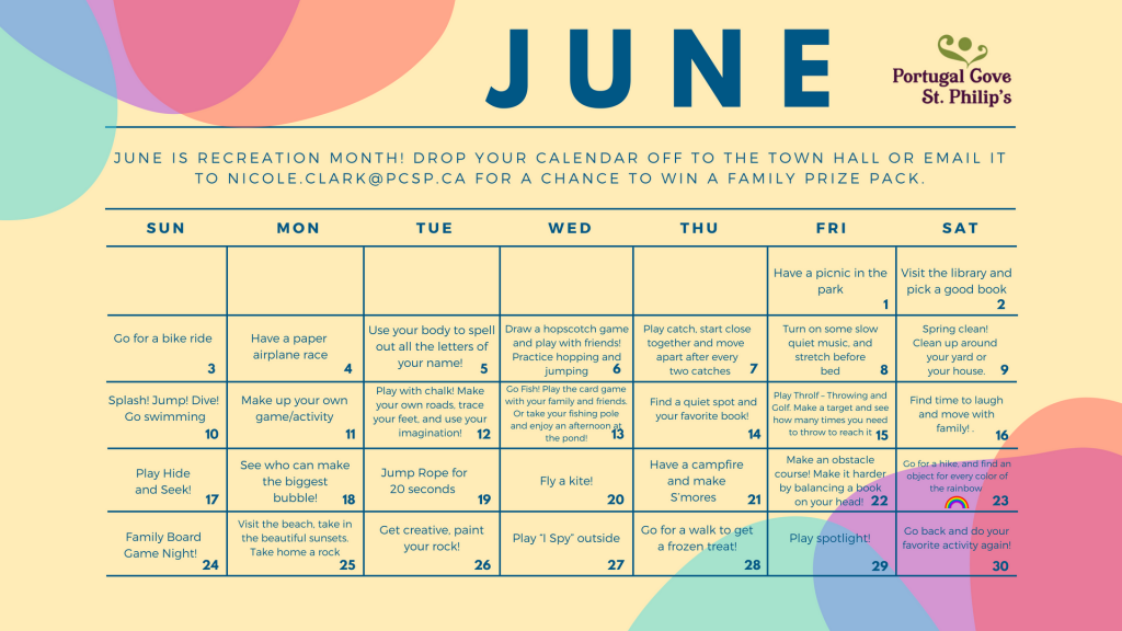 Recreation Month Challenge - Town of Portugal Cove – St. Philips