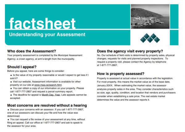 Property Assessments by Municipal Assessment Agency - Town of Portugal ...