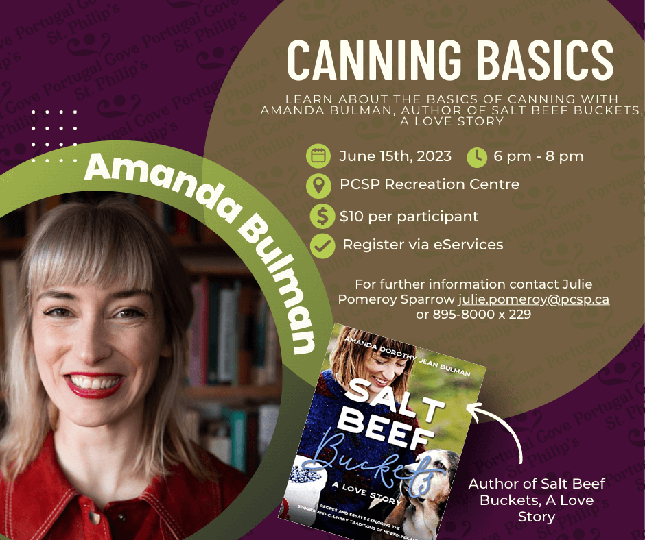 Canning Workshop with Amanda Bulman - Town of Portugal Cove – St. Philips