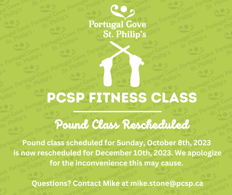 PCSP Fitness Programs: Pound Fitness Postponed on October 8th, 2023 ...
